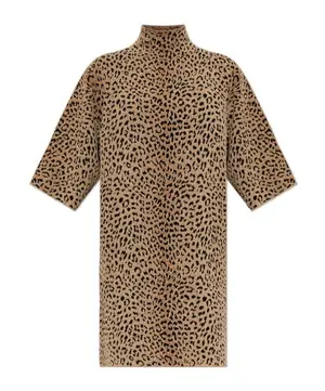 Givenchy Mini Dress In Leopard Jacquard - Beige