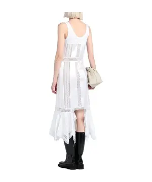 Burberry Sleeveless Gown With Lace Trim