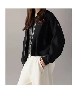 Moose Knuckles Grid 3-in-1 Wool Bomber Jacket