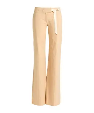 Sportmax Plain Colour Casual Trousers - Sand-colored