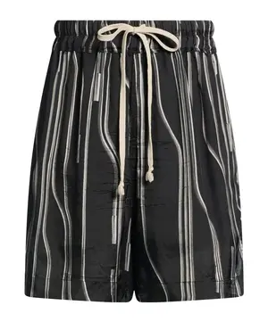 Rick Owens Striped Satin Shorts