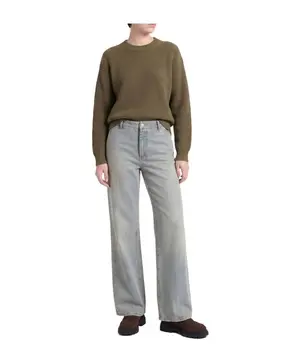 MAXCO. Wide-leg Faded Denim Trousers