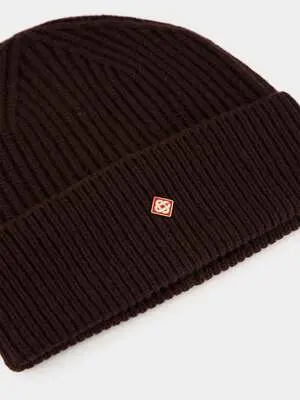 Casablanca Wool Rib Knit Beanie