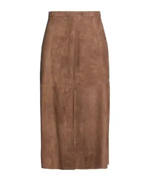Max Mara Leather Midi Skirt