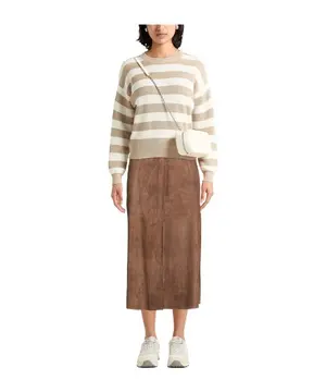 Max Mara Leather Midi Skirt