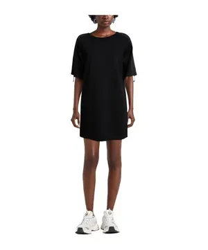 MAXCO. Simple Solid-colored T-shirt Dress