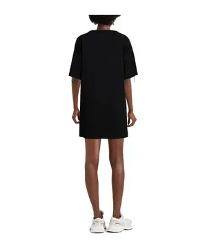 MAXCO. Simple Solid-colored T-shirt Dress