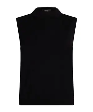 Max Mara Sleeveless High Neck Knit Top
