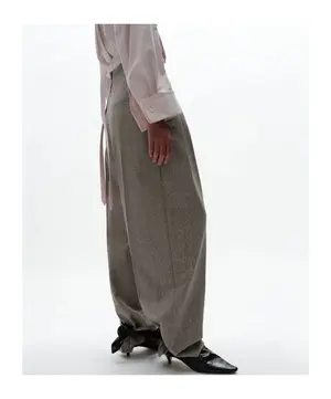 Bottega Veneta Pleated Checkered Trousers