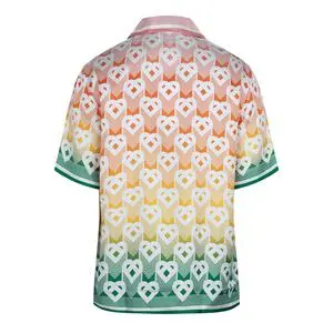 Casablanca Gradient Heartpattern Campcollar Shortsleeve Shirt