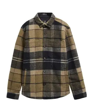 Barbour Plaid Overshirt Jacket - Black