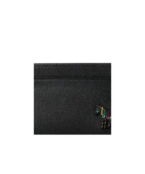 Paul Smith Leather Zebra Card Holder - Black