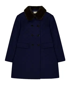 Gucci Double Breasted Fur Collar Coat - No