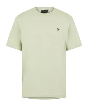 Paul Smith Zebrapattern Embroidered Shortsleeve Top - White