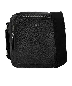Hugo Boss Crossgrain Leather Crossbody Bag
