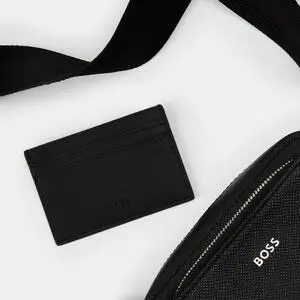 Hugo Boss Crossgrain Leather Crossbody Bag