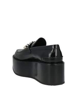 Burberry Glossed Leather Flatform Loafers