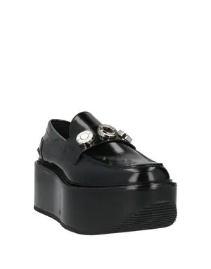 Burberry Glossed Leather Flatform Loafers