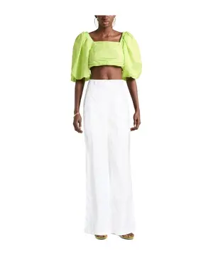 Max Mara Solid Color Wide-leg Trousers