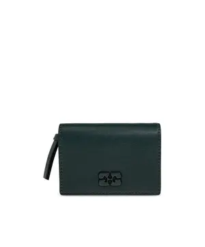 GANNI Logo Wallet - Green