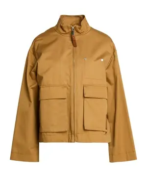 MAXCO. Max&co. Zip-up Twill Jacket With Flap Pockets