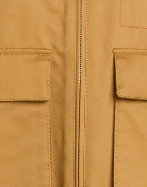 MAXCO. Max&co. Zip-up Twill Jacket With Flap Pockets
