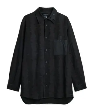 Y3 Long-sleeve Shirt With Decorative Stitching - Black