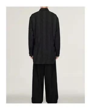 Y3 Long-sleeve Shirt With Decorative Stitching