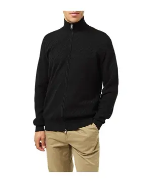 Brioni Diagonal Jacquard Knit Cardigan