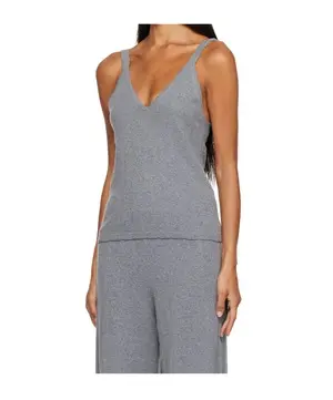 LISA YANG V-neck Knit Tank Top