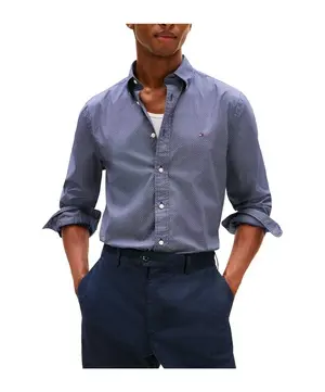 Tommy Hilfiger Dustyblue Fine Dot Longsleeve Shirt