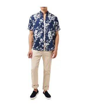 Tommy Hilfiger Navy Base White Floral Shortsleeve Shirt