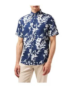 Tommy Hilfiger Navy Base White Floral Shortsleeve Shirt