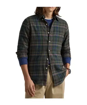 Polo Ralph Lauren Vintage Greentoned Plaid Longsleeve Shirt
