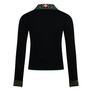 Casablanca Embroidered Zip-up Knit Jacket