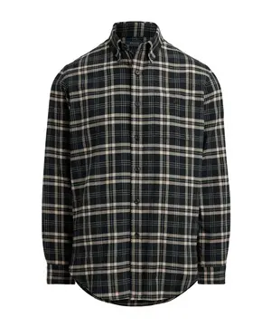 Polo Ralph Lauren Vintage Greentoned Plaid Longsleeve Shirt - Black