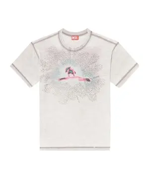 DIESEL® Minimal Crewneck Shortsleeve Tshirt - Grey