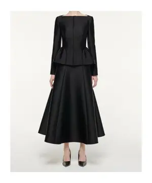 Roland Mouret Full Taffeta Midi Skirt