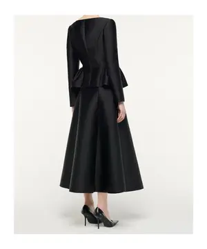 Roland Mouret Full Taffeta Midi Skirt