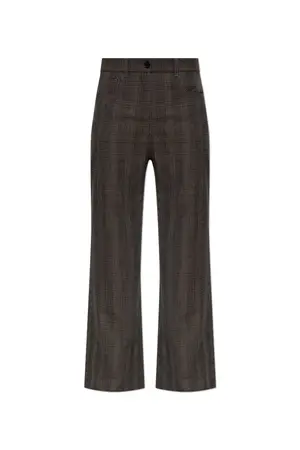 Acne Studios Wool Check Trousers - Brown/black