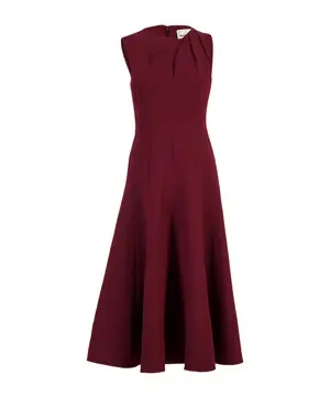 Roland Mouret Asymmetrical Twist Midi Dress
