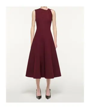 Roland Mouret Asymmetrical Twist Midi Dress