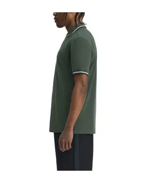 Fred Perry Cotton Collared Polo Shirt - Green