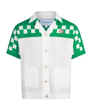 Casablanca Knit Shortsleeve Polo Shirt