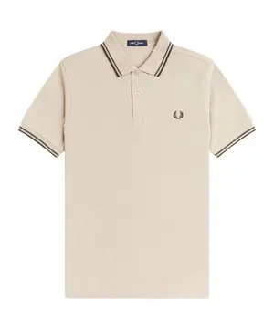 Fred Perry Classic Collared Shortsleeve Top - Nude