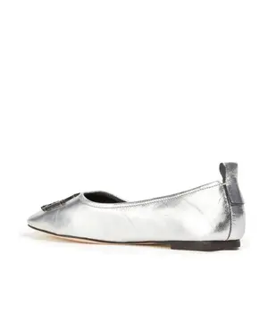 Tory Burch Metallic Leather Ballet Flats