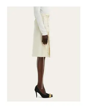 FERRAGAMO Satin Skirt With String Tie Detail