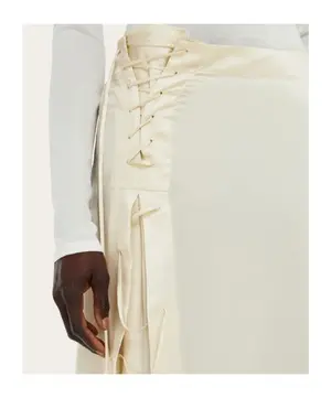 FERRAGAMO Satin Skirt With String Tie Detail