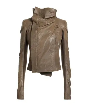 Rick Owens Grainy Leather Biker Jacket