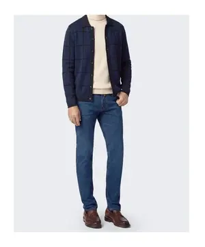 Jacob Cohen Heren Broek Pant 5 Pkt Super Slim Fit Nick Slim Medium Blauw